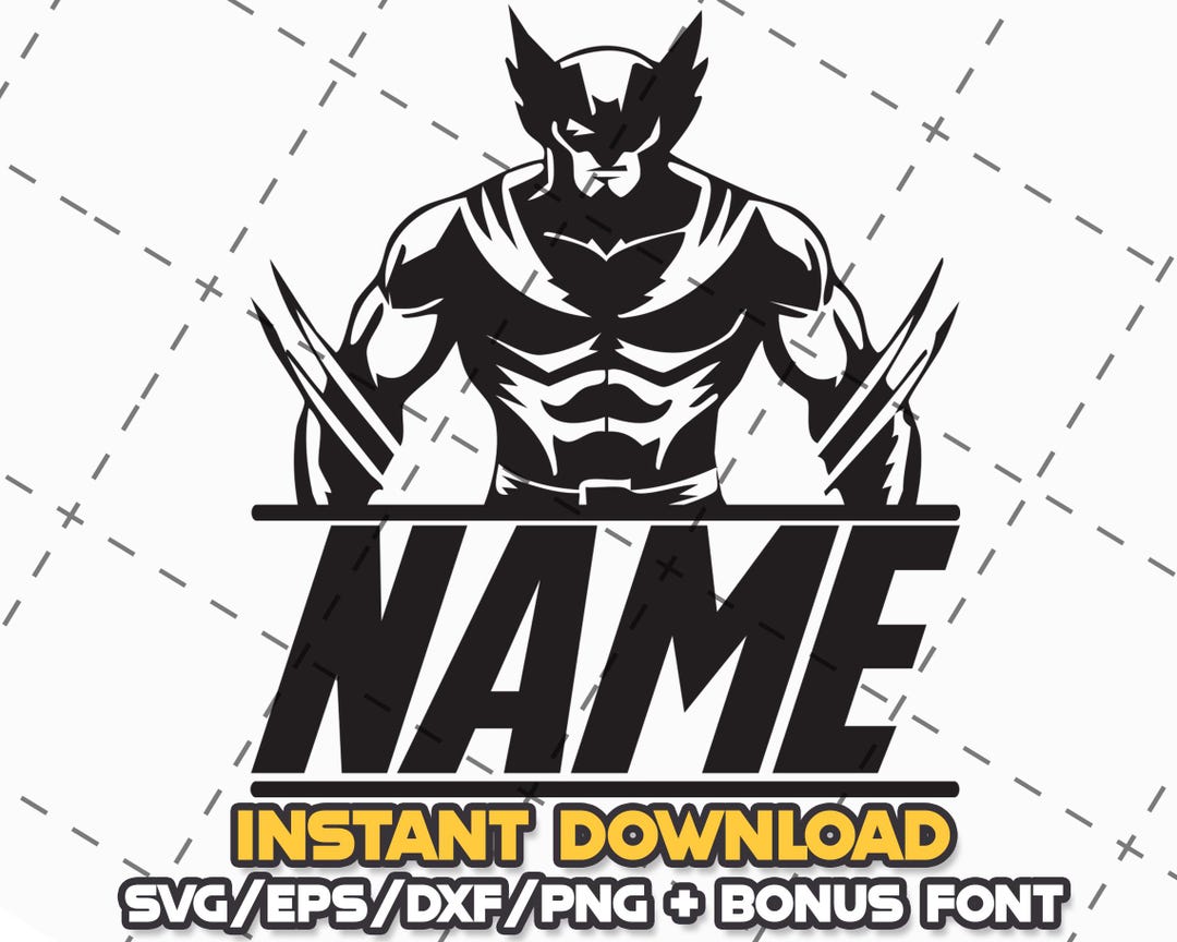 Wolverine SVG Bundle + Font: Cricut, Laser Cut Files (digital Download ...