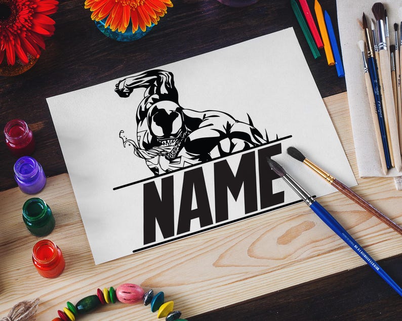 Venom Design SVG Bundle | Cricut, Laser Cut Files + Font (digital ...