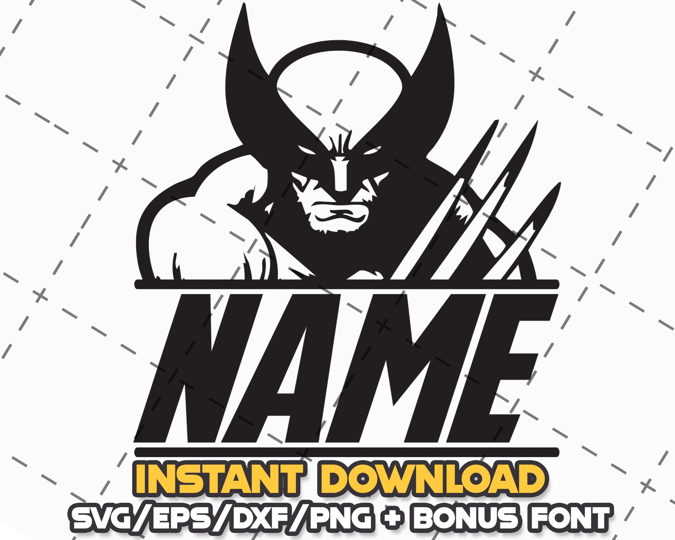 WOLVERINE SVG BUNDLE + Font | Svg, Png, Eps, Dxf Files | Cricut, Laser ...
