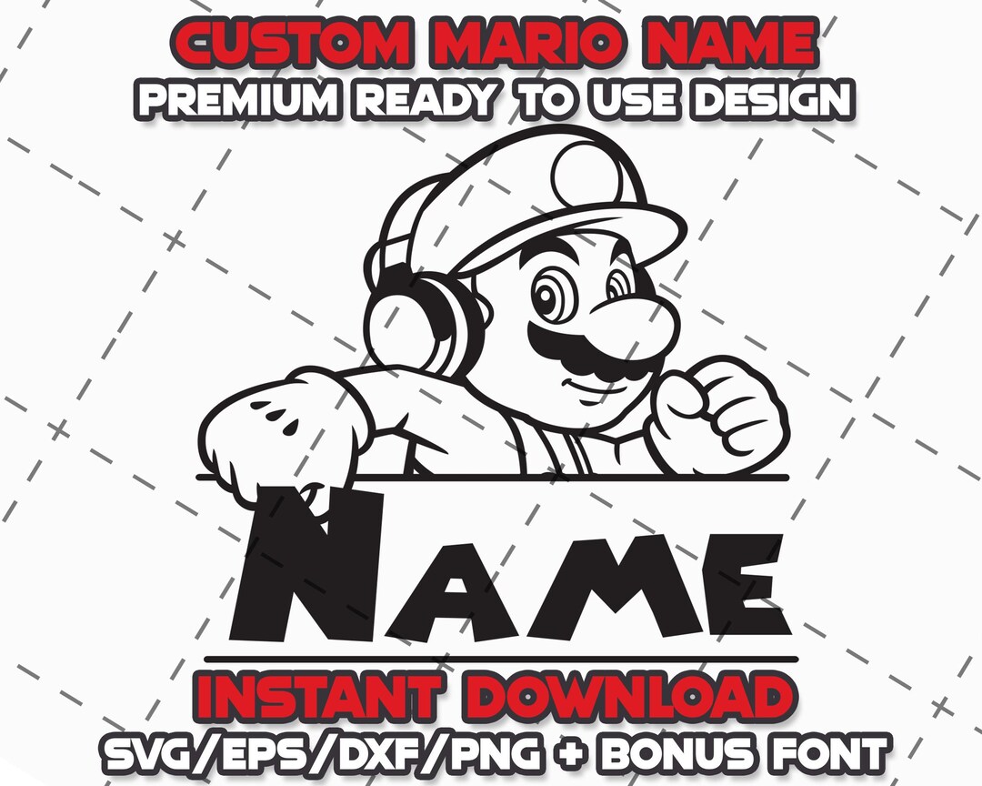 Super Mario SVG Bundle: Cricut Cut Files + Font (digital Download) - Etsy