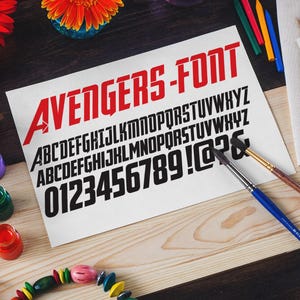 HERO ALPHABET SVG Superhero Font Svg Png Eps Dxf Cricut Print Lazer ...