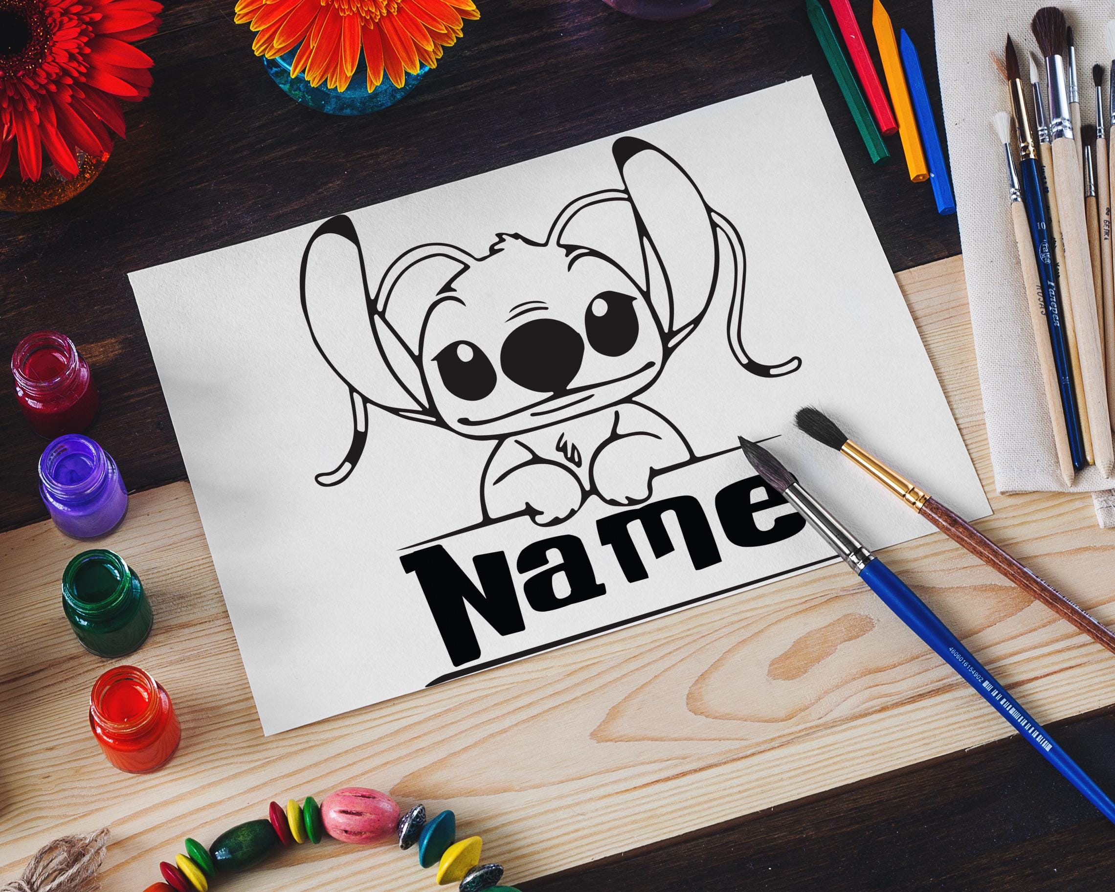 Stitch Outline SVG Bundle: Custom Name Design (digital Download) - Etsy UK