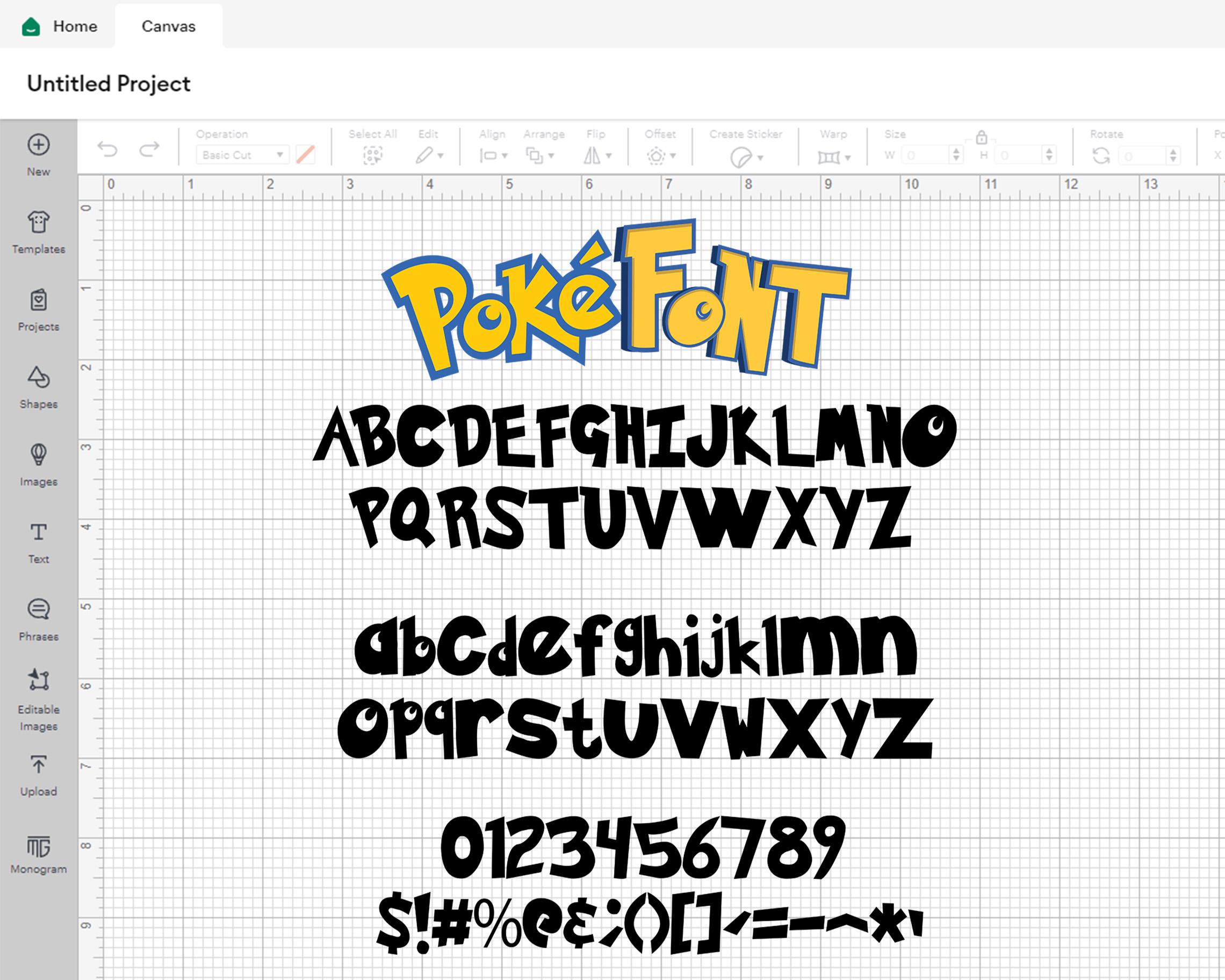 POKEMON BUNDLE FONT Svg Png Eps Dxf Cricut Cameo Print Lazer Engrave ...