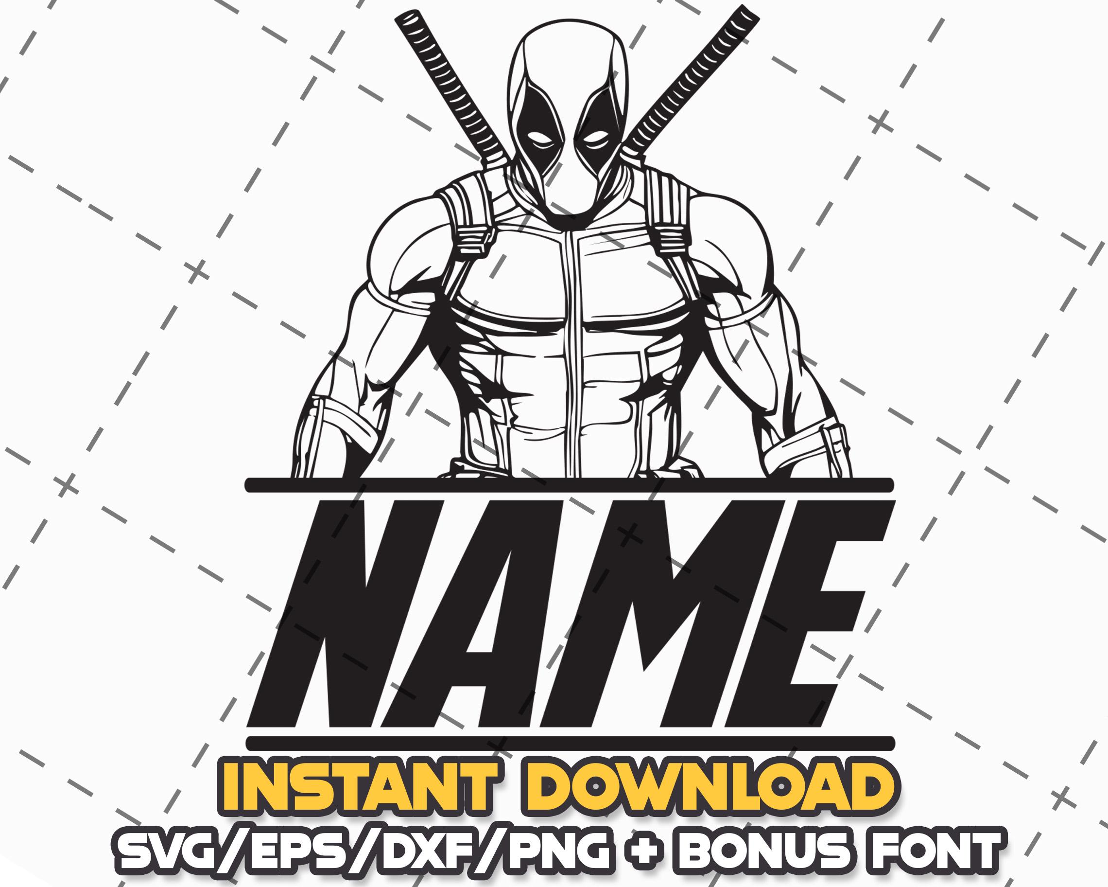 Deadpool SVG Bundle: Cricut, Laser Cut Files + Font (digital Download ...