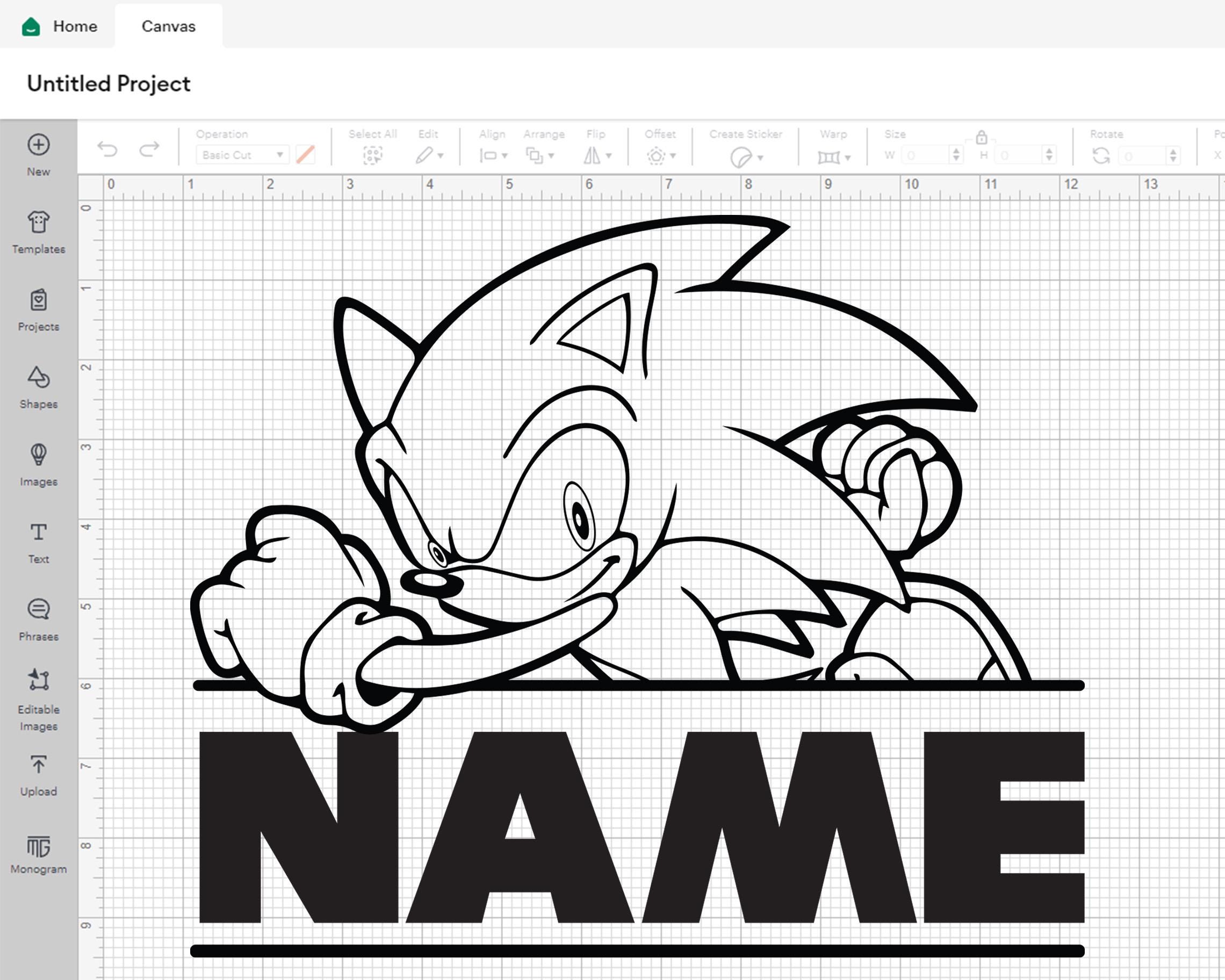 Sonic Hedgehog SVG Bundle: DIY Crafts, Cricut/cameo Cut Files (digital ...