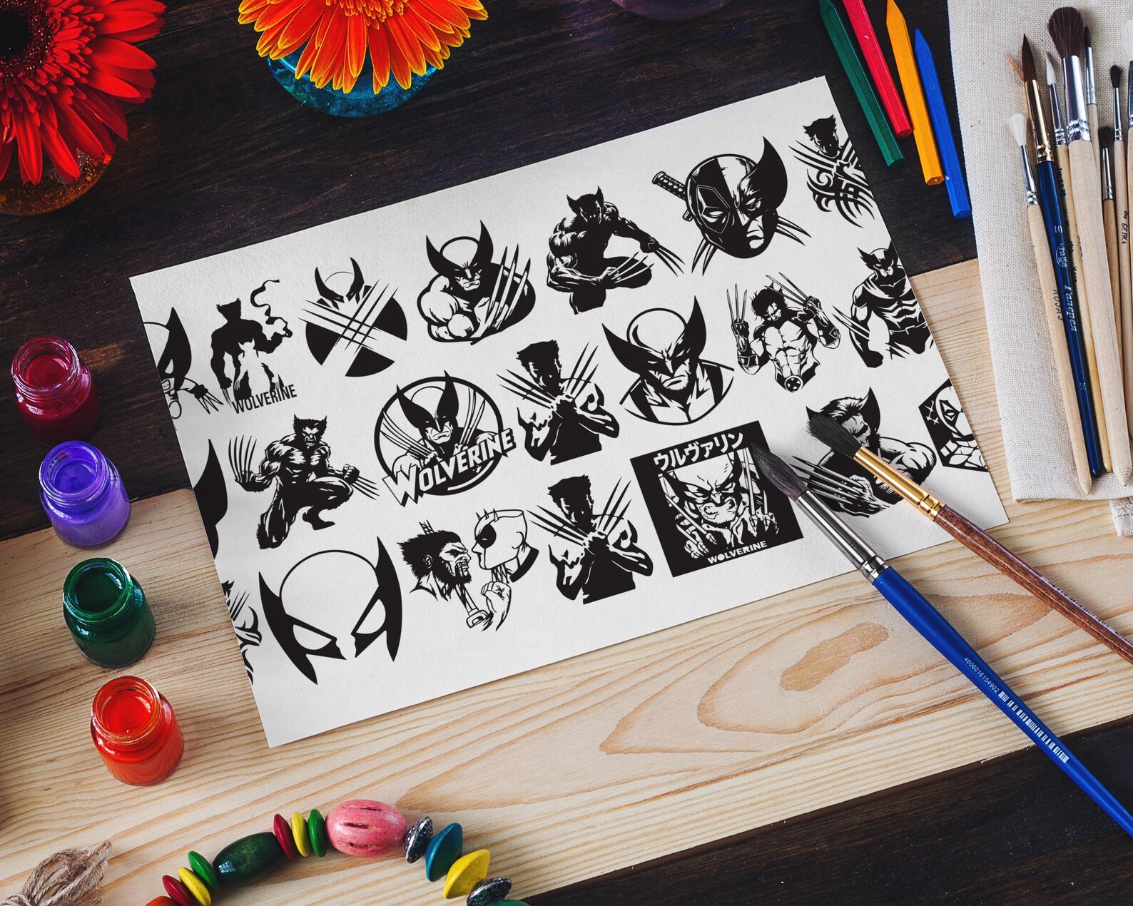 Wolverine SVG Bundle: Cricut & Laser Cut Designs + Font (digital ...