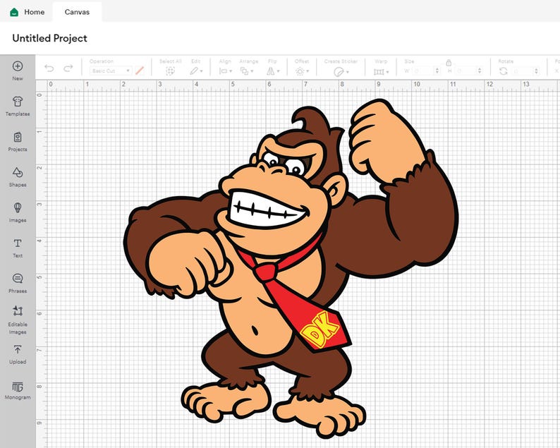 Donkey Kong SVG Bundle: Cricut & Lazer Cut Files + Font (digital ...