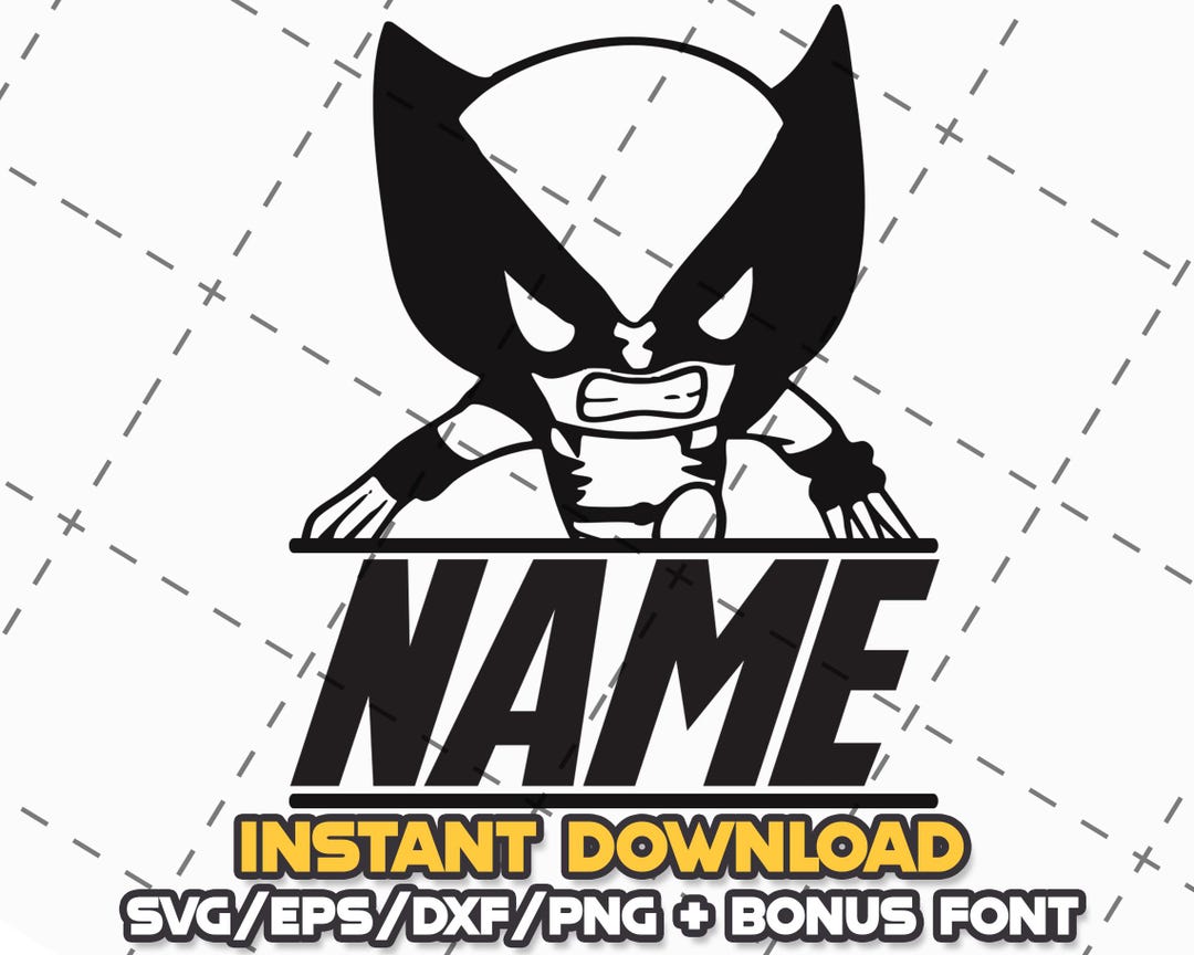 WOLVERINE SVG BUNDLE + Font | Svg, Png, Eps, Dxf Files | Cricut, Laser ...