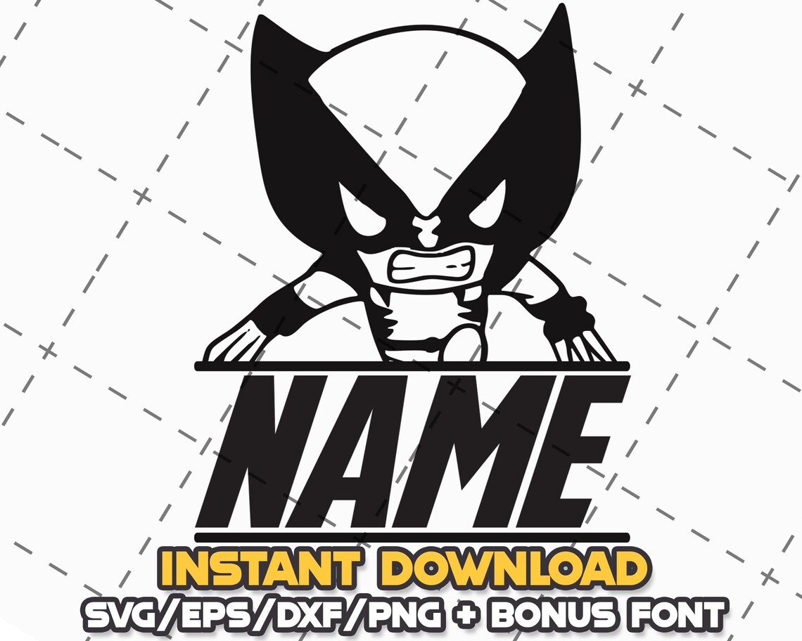 WOLVERINE SVG BUNDLE + Font | Svg, Png, Eps, Dxf Files | Cricut, Laser ...