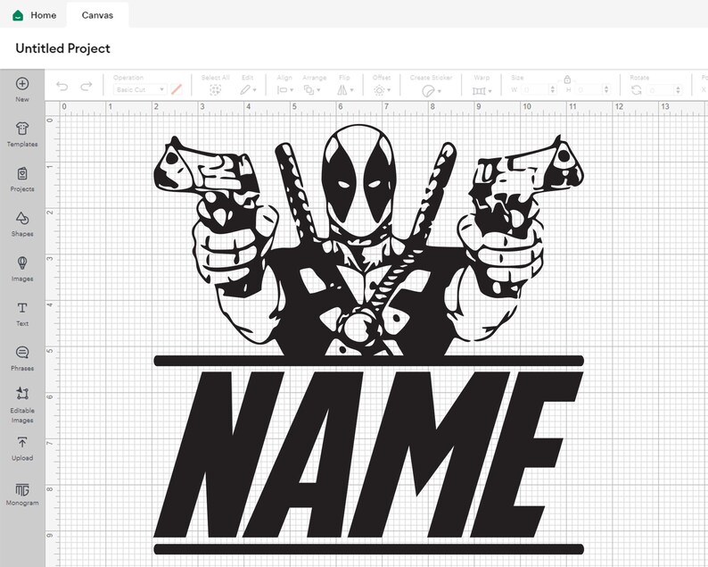 DEADPOOL SVG BUNDLE + Font | Svg, Png, Eps, Dxf Files | Cricut, Laser ...