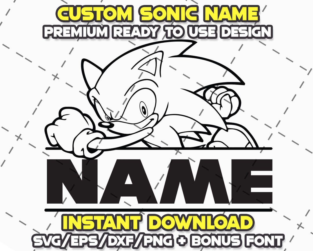 Sonic Hedgehog SVG Bundle: DIY Crafts, Cricut/cameo Cut Files (digital ...