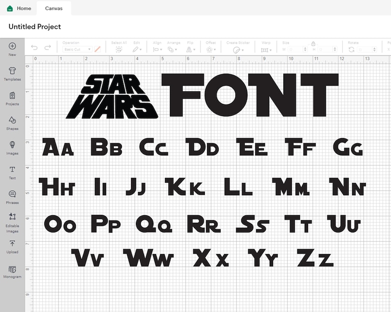 Star Wars Font SVG Bundle: Cricut & Lazer Cut Files (digital Download ...
