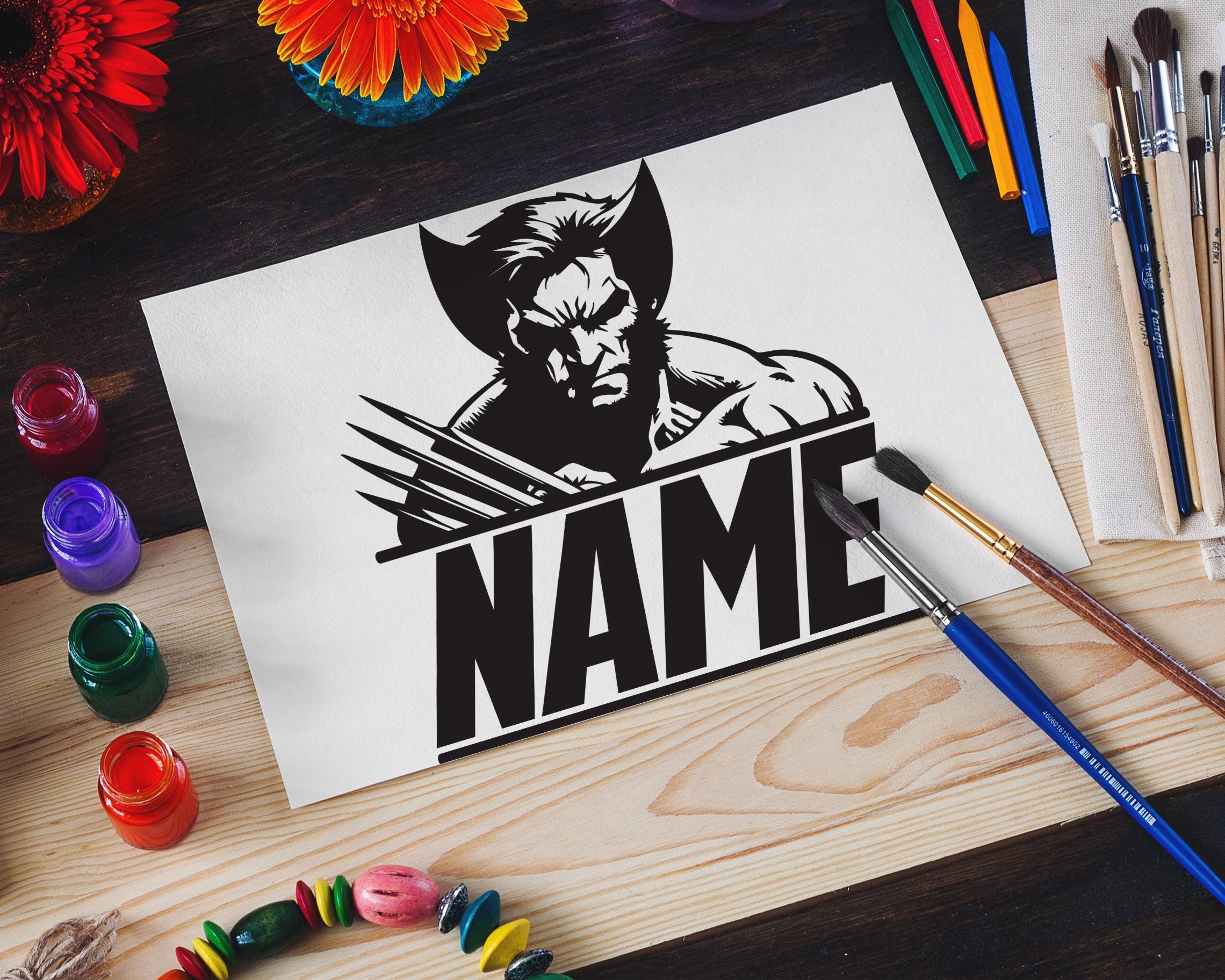 WOLVERINE SVG BUNDLE Font Svg, Png, Eps, Dxf Files Cricut, Laser Cut ...