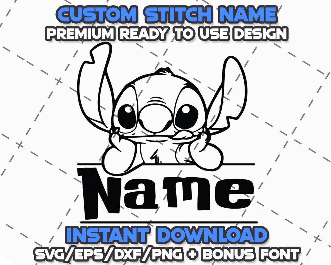 Stitch Outline SVG Bundle: Cricut, Lazer Cut File (digital Download) - Etsy