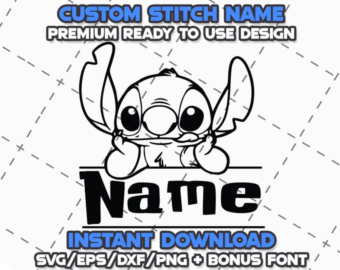 Stitch Outline SVG Bundle: Cricut, Lazer Cut File (digital Download) - Etsy