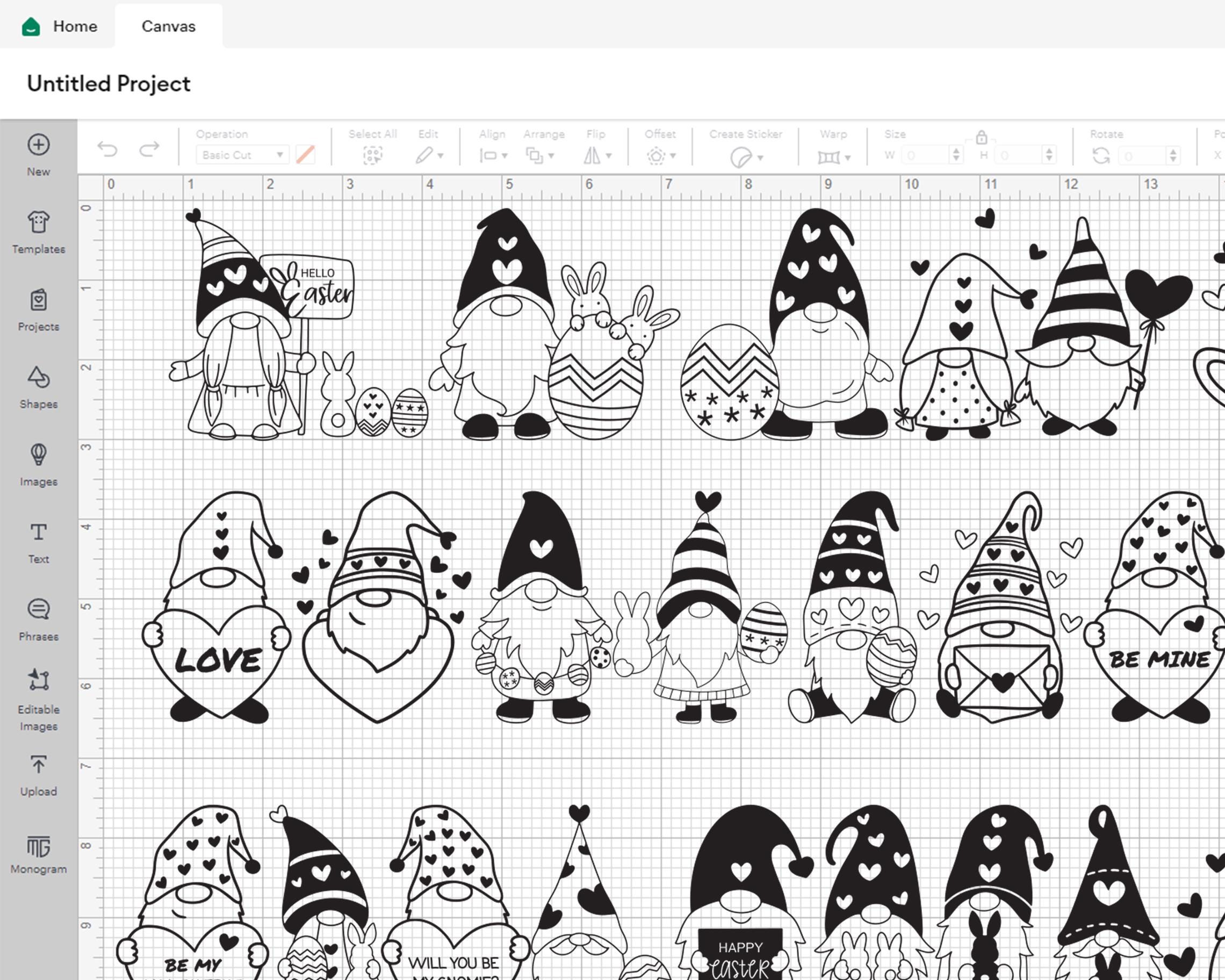 GNOME SVG BUNDLE + Font | Svg, Png, Eps, Dxf Files | Cricut, Laser Cut ...