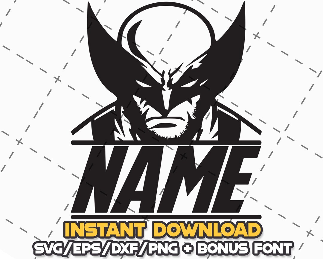 WOLVERINE SVG BUNDLE Font Svg, Png, Eps, Dxf Files Cricut, Laser Cut ...