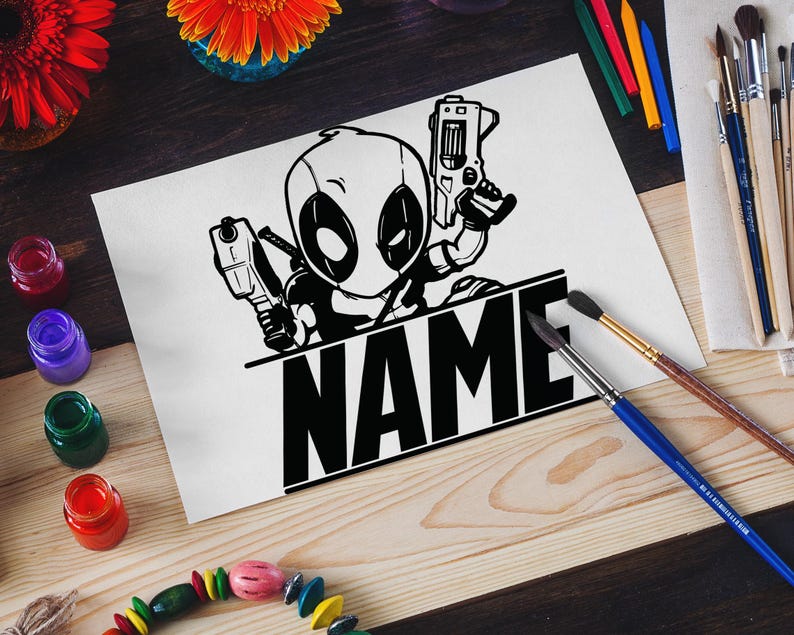 DEADPOOL SVG BUNDLE + Font | Svg, Png, Eps, Dxf Files | Cricut, Laser ...
