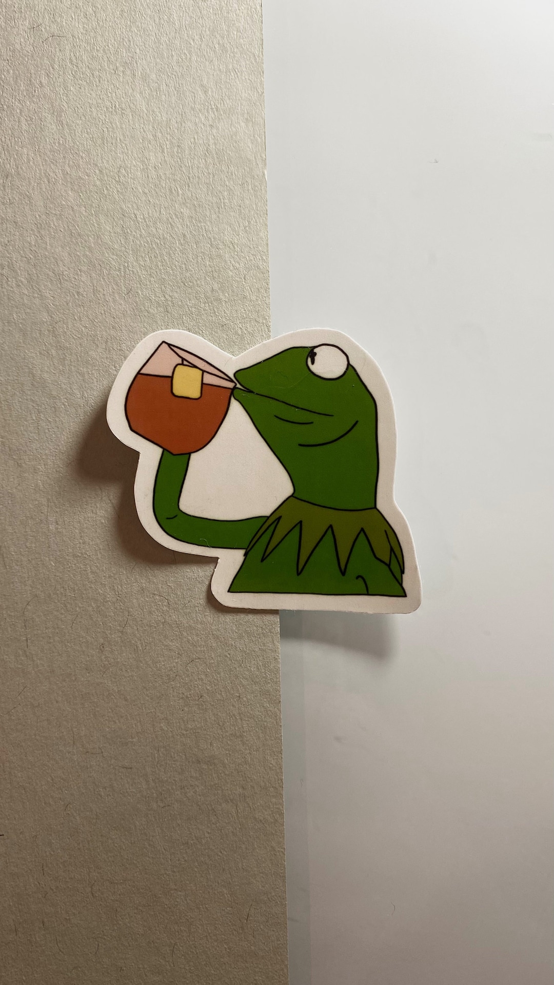 Kermit Sipping Tea Sticker - Etsy
