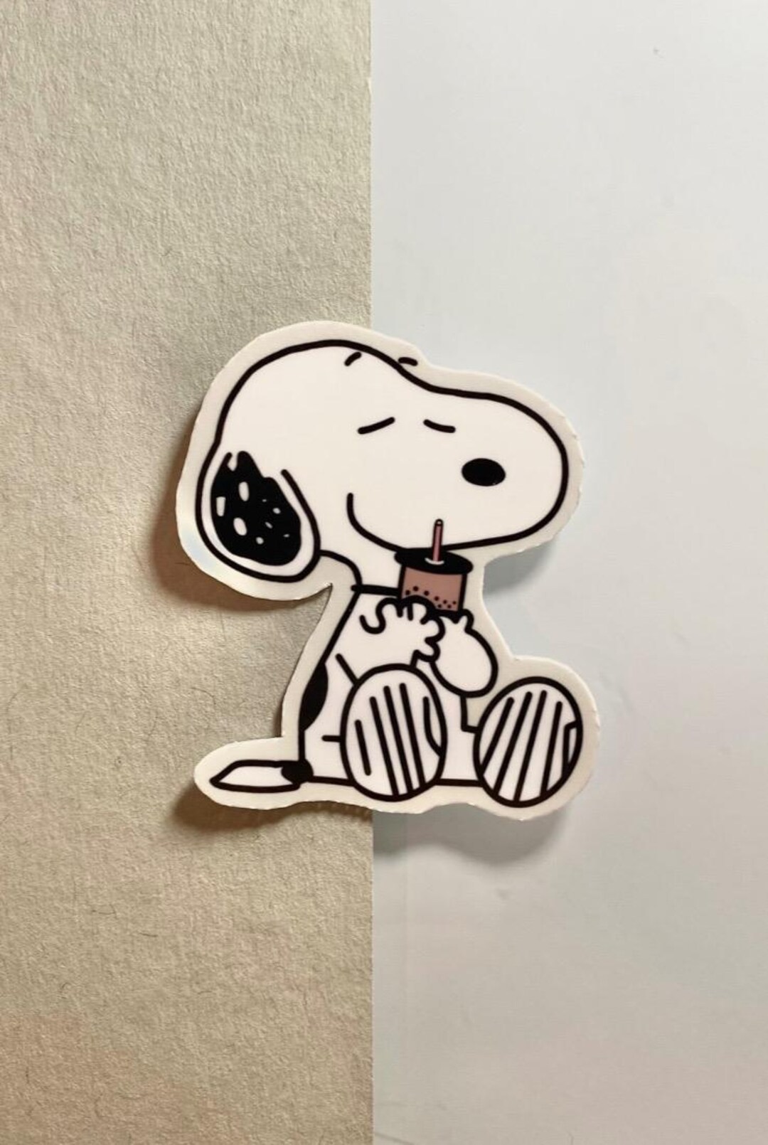 Snoopy Boba Sticker - Etsy
