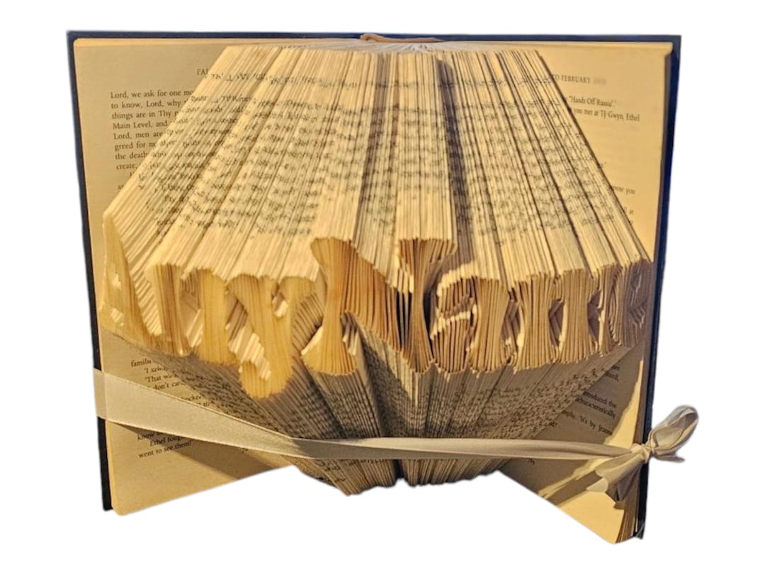 Personalised Name Book Fold - Etsy
