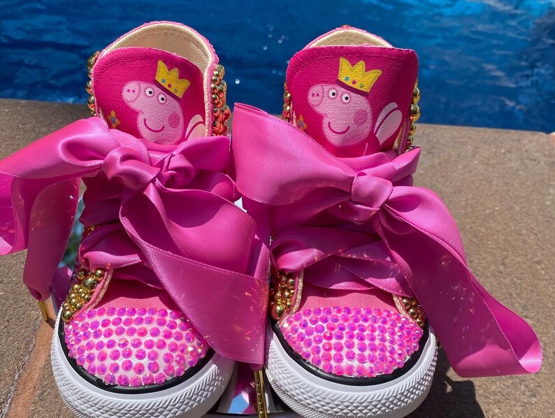 Peppa Pig Custom Pearl Sneakers - Etsy