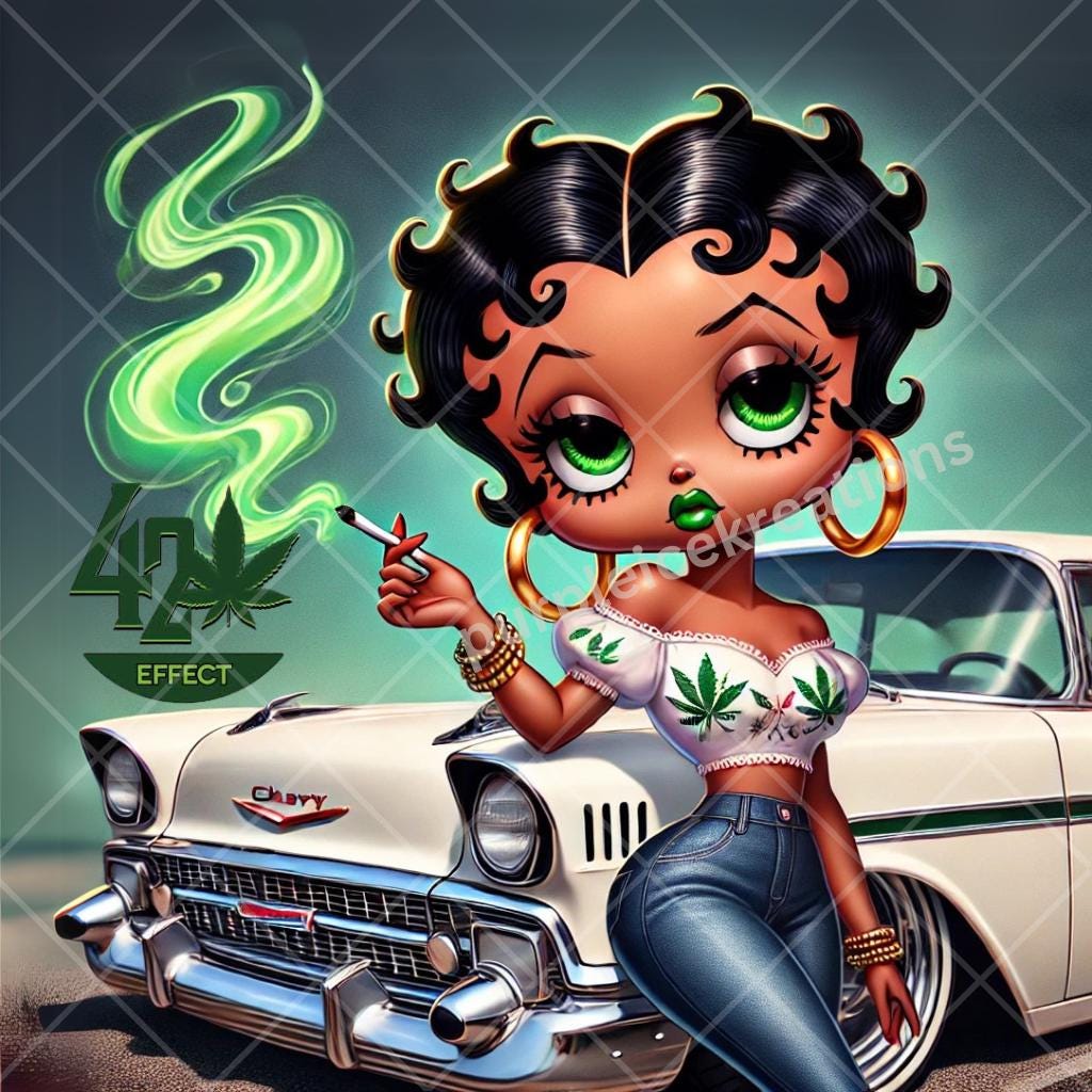 Betty Boop 4 20 in Effect Four Twenty - PNG Digital File Tumblers ...