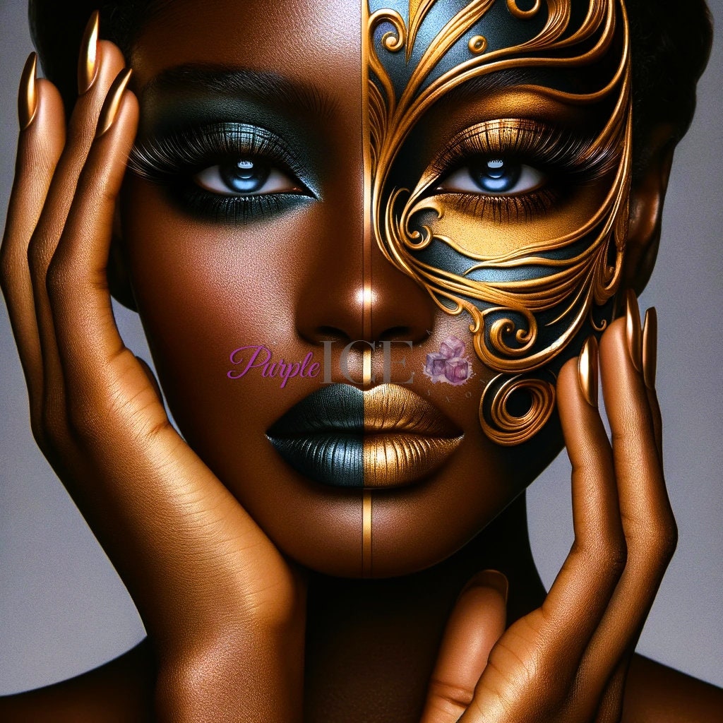 Mystic Melanin Moments - 5 PNG Files - Etsy