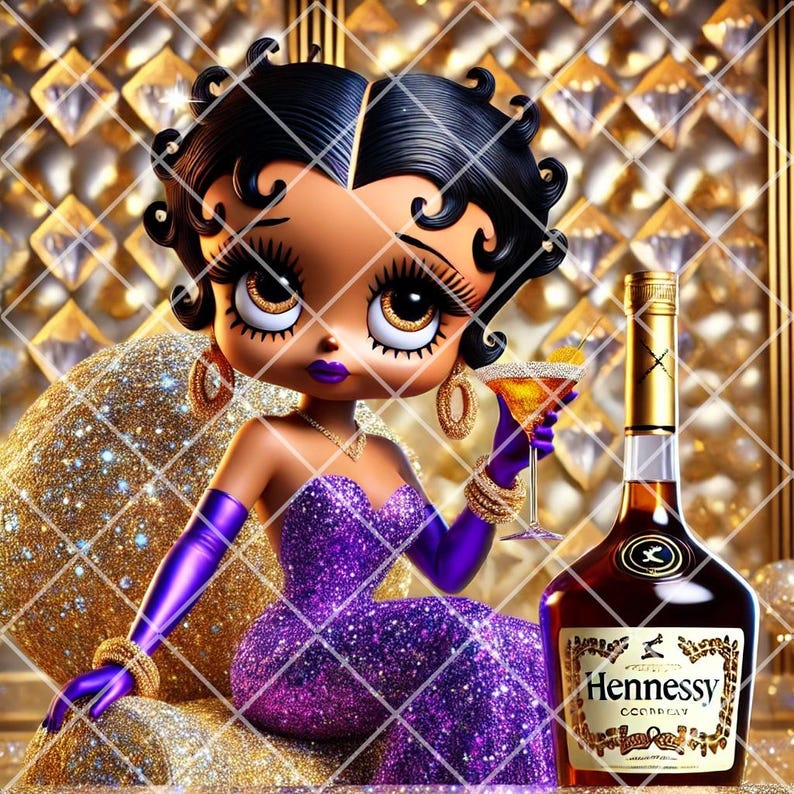 Betty Boop Hennessy- Purple PNG Digital File - Etsy