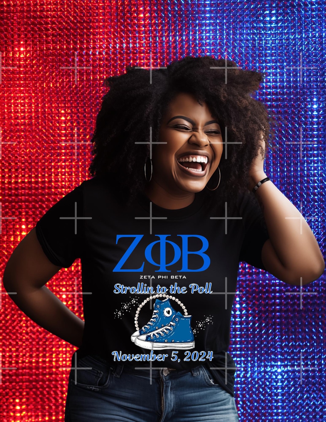 ZETA Stroll to the Poll DTF Transfer Chucks and Pearls - Etsy