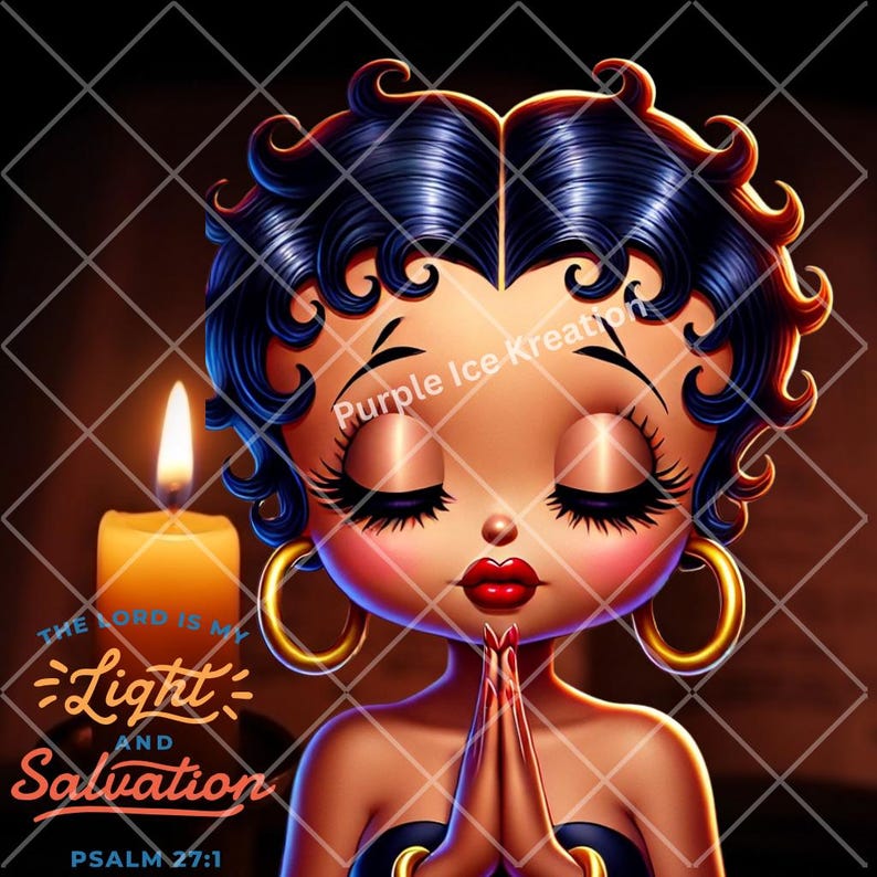 Betty Boop Prayer Time PNG File Tumbler Clothing Greeting Cards Jewelry Party Favor TV Tray - Etsy