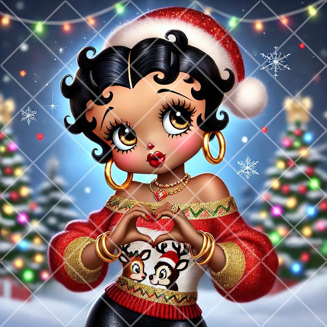 Betty Boop a Doop Hearts Christmas - PNG File - Etsy
