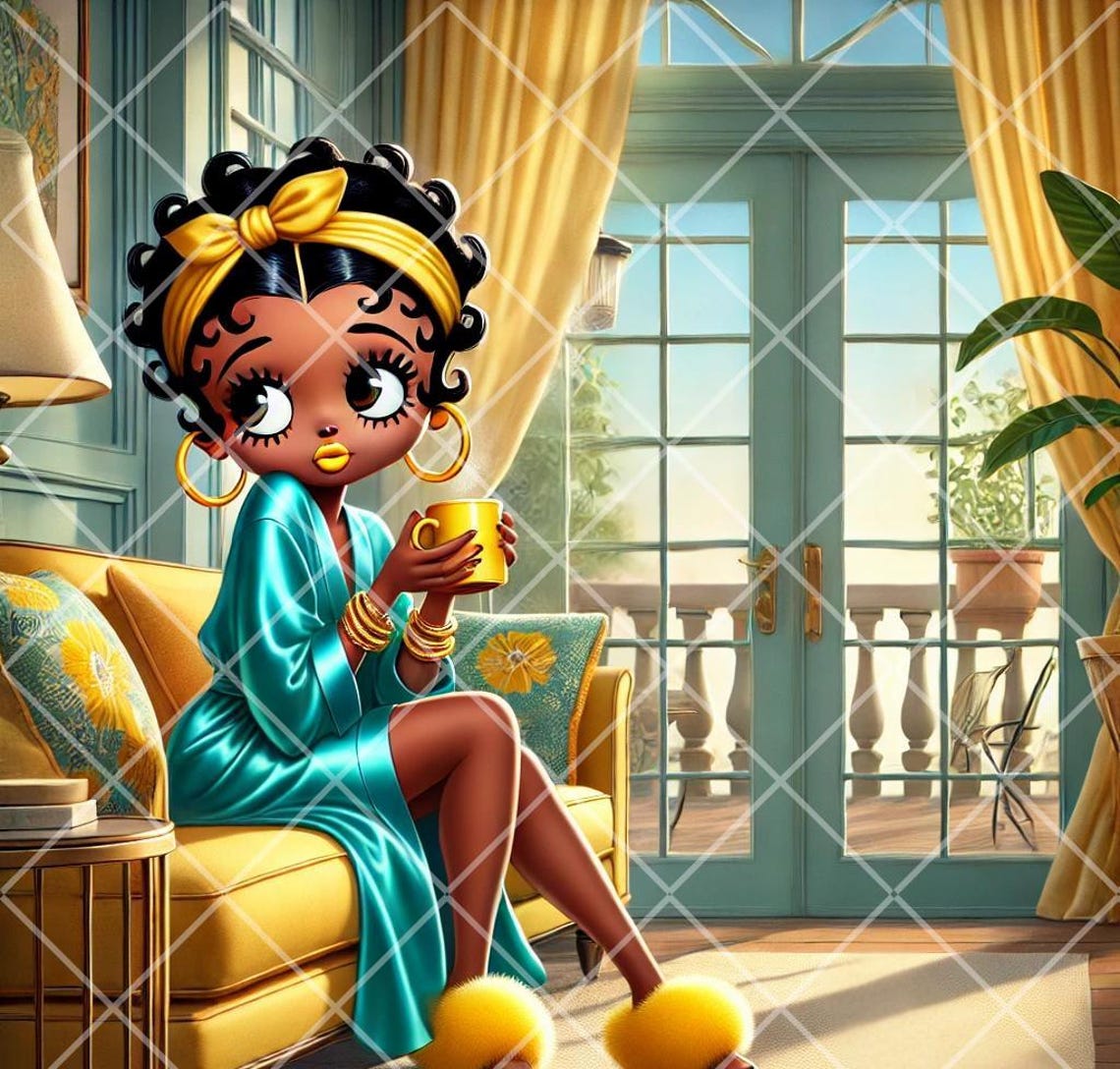 Betty Boop Morning Brew -PNG Digital File - Etsy