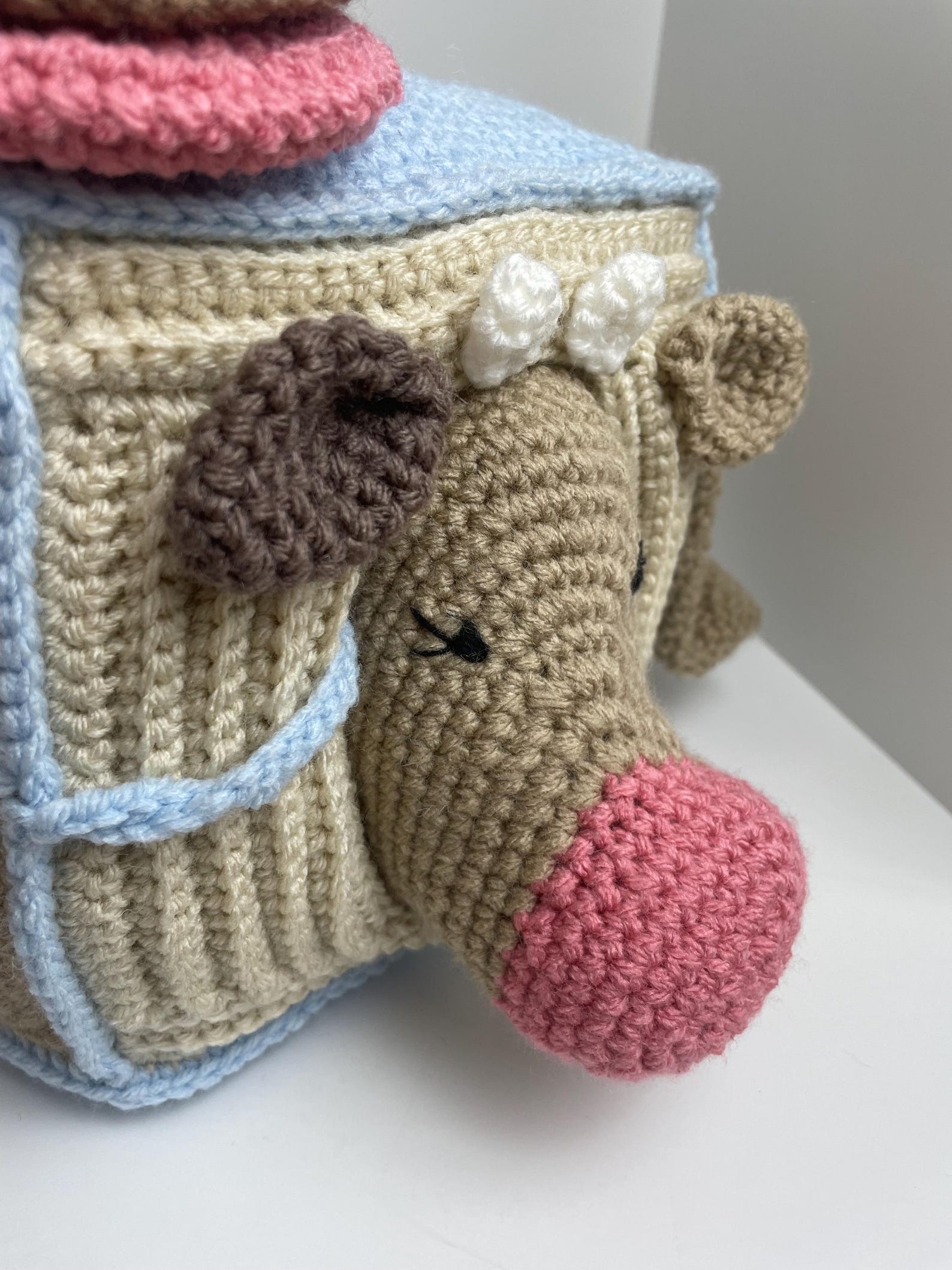 Crocheted Activity Cube, Farmhouse Cube, Amigurumi Toy, Shape Sorter ...