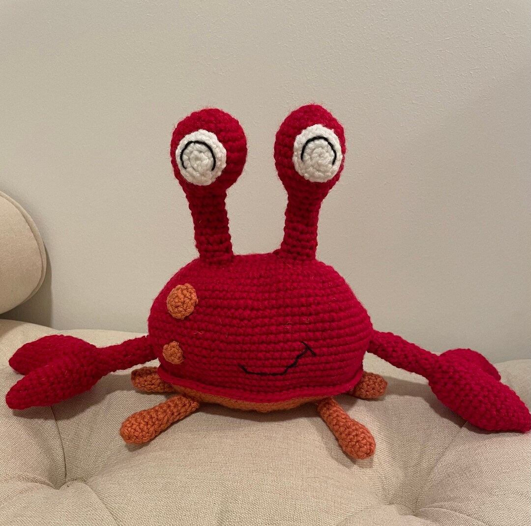 Crocheted Crab, Red Crab, Zoomigurumi, Crab Plush, Handmade Crab ...