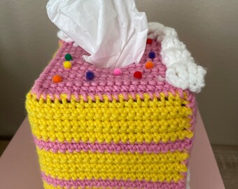 Pink Cake Tissue Box Cover - Etsy