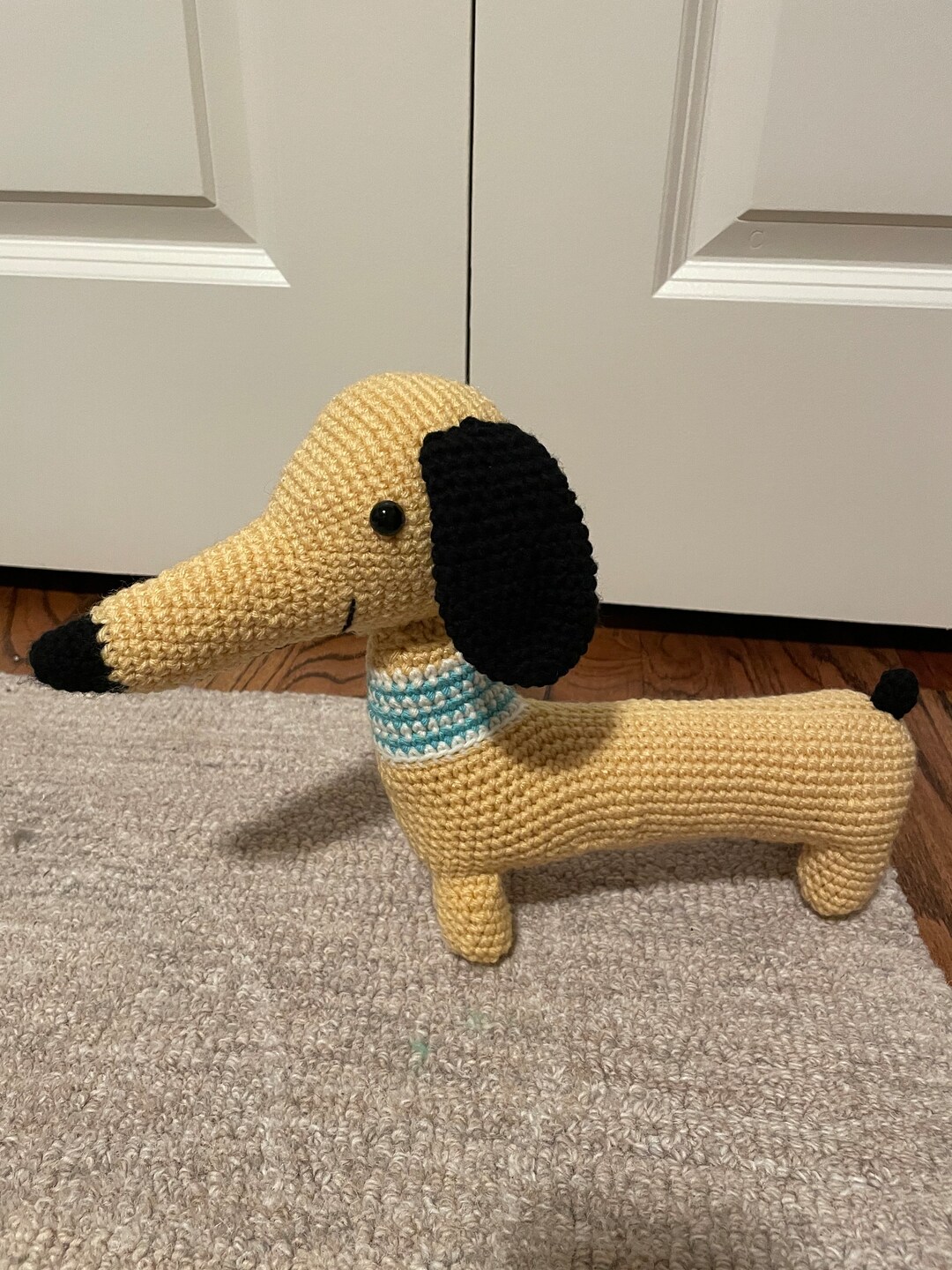 Crocheted Yellow Dog, Dog Plush, Handmade Dog, Handmade Puppy, Puppy ...