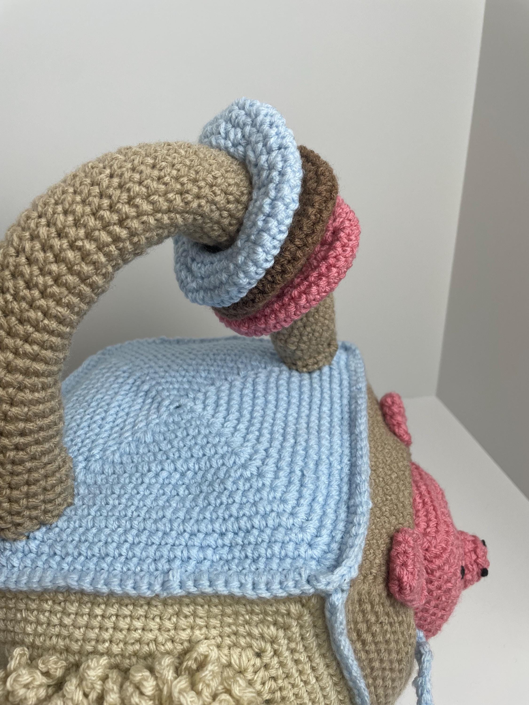 Crocheted Activity Cube, Farmhouse Cube, Amigurumi Toy, Shape Sorter ...