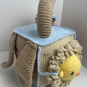 Crocheted Activity Cube, Farmhouse Cube, Amigurumi Toy, Shape Sorter ...