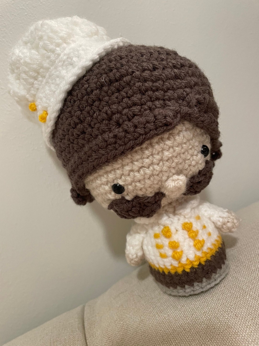 Crocheted Chef Amigurumi, Handmade Mini Cook - Etsy