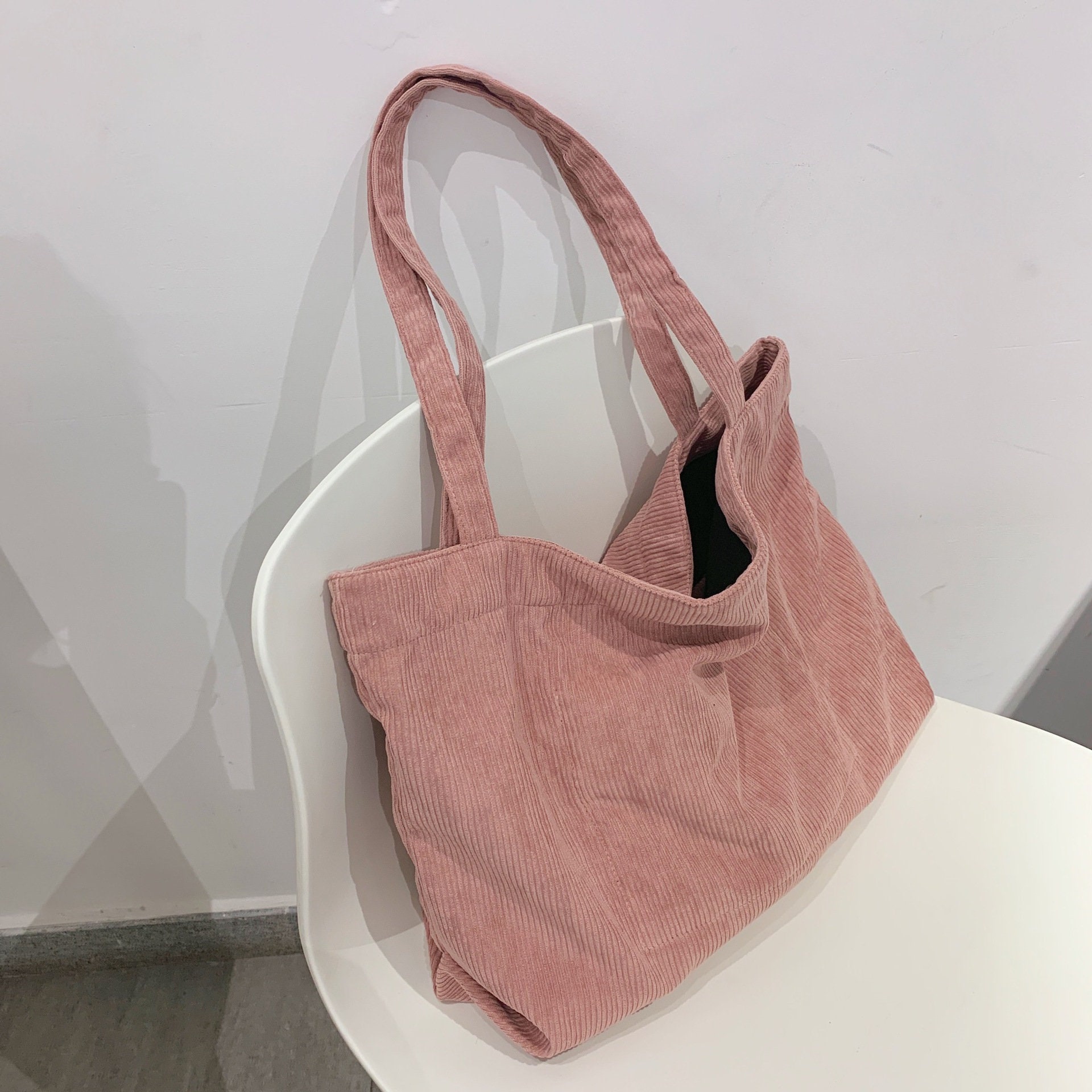 Corduroy Tote Bag Schoudertas Voor Vrouwen Tas Handtas Etsy
