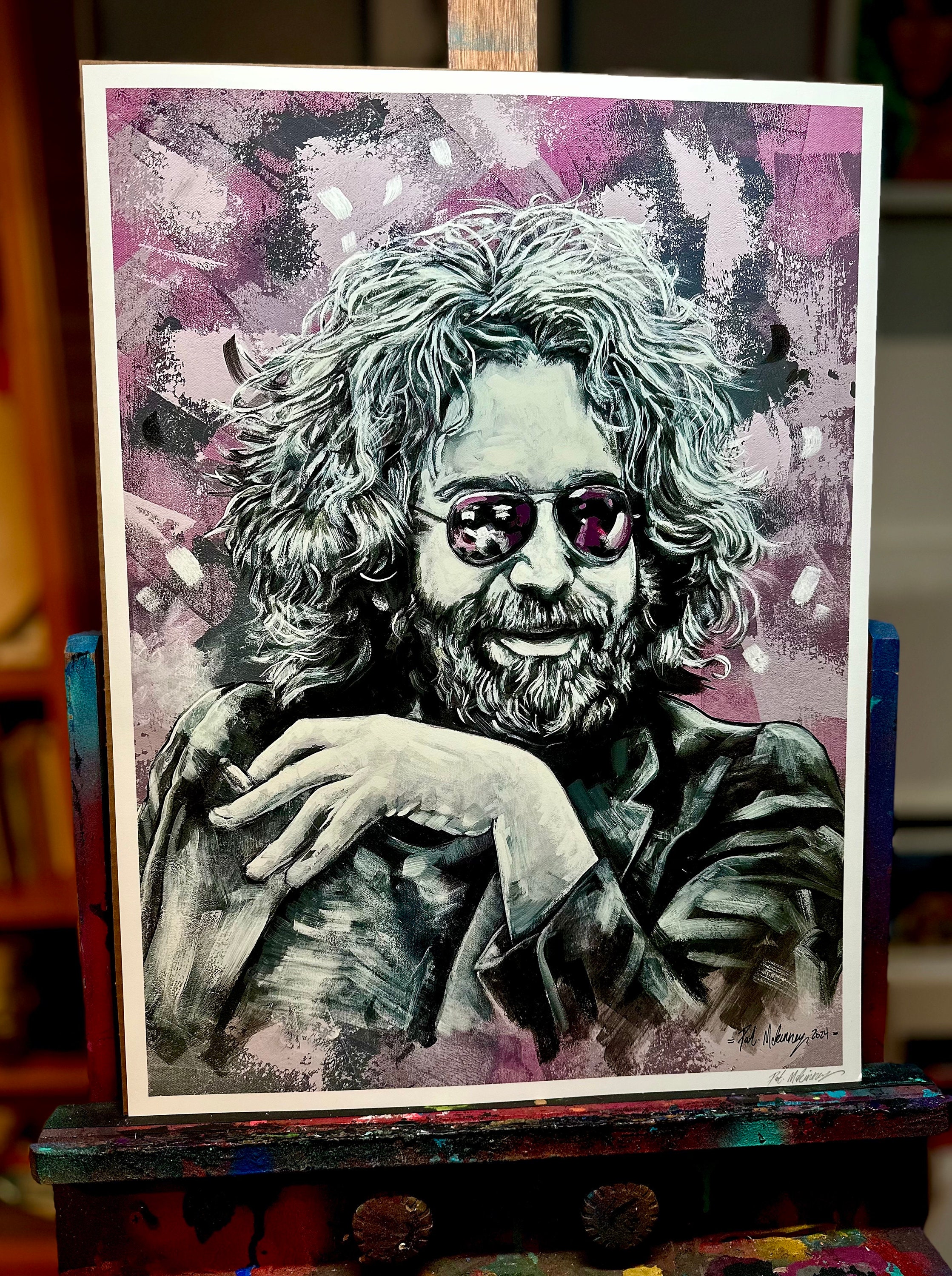 Jerry Garcia (jerry Smoke 2.0) Fine Art Print - Etsy
