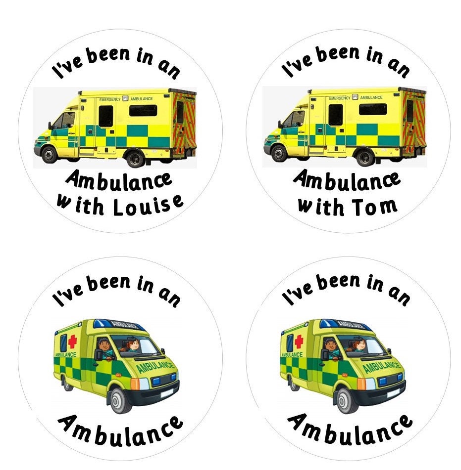 Personalised Ambulance Stickers for Brave Patients - Custom NHS ...