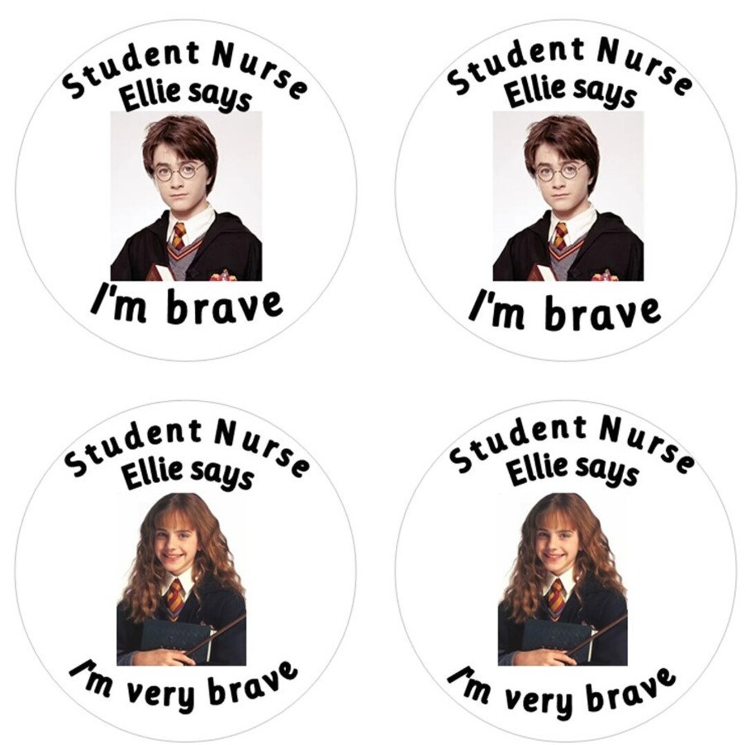 Personalised Harry Potter Stickers for Brave Patients, Pediatric Nurse ...