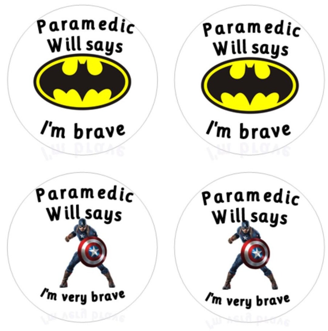 Personalised Superhero Stickers for Brave Patients, Pediatric Nurse ...