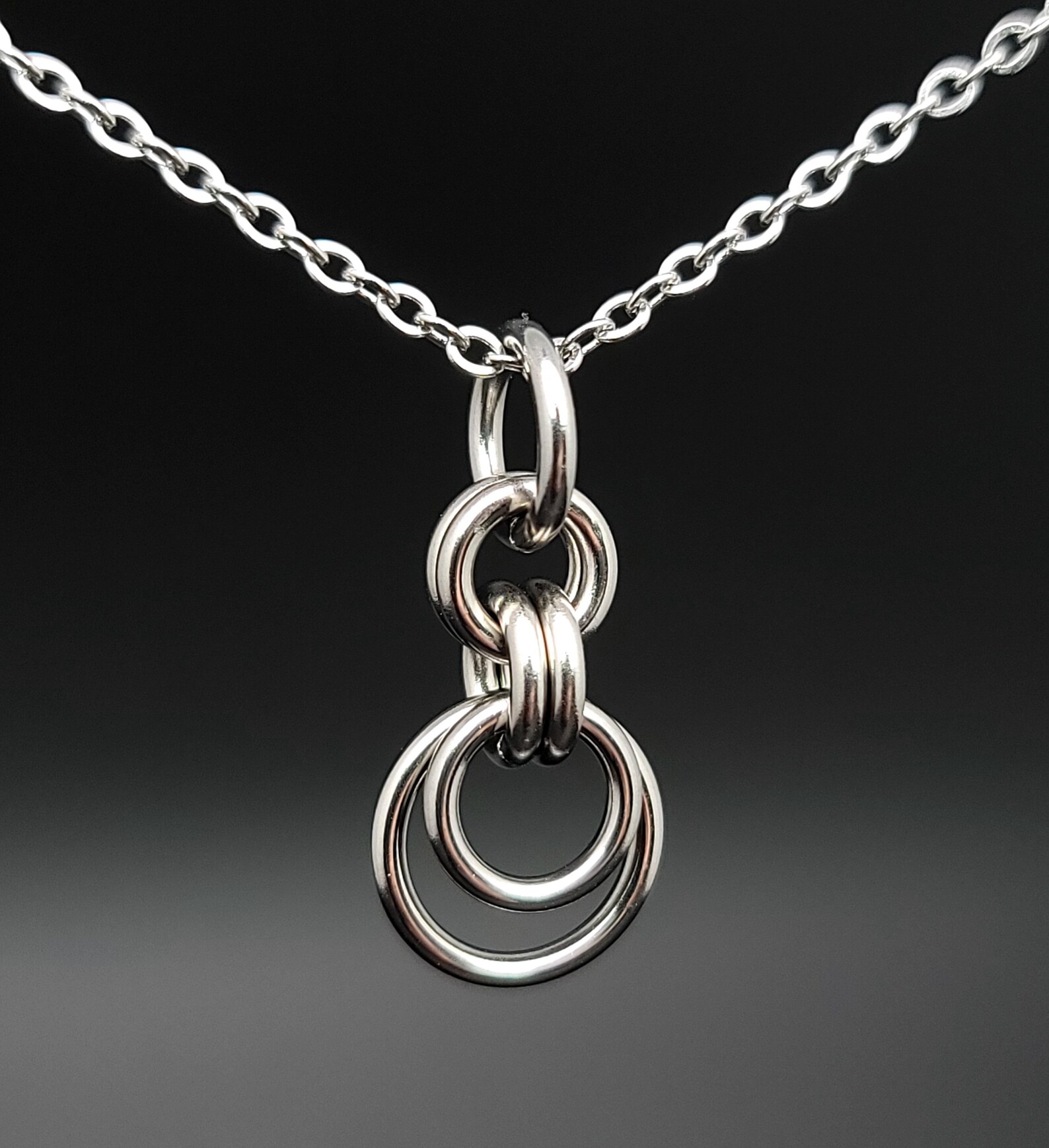 Stainless Steel Chainmaille Pendant Necklace With Chain - Etsy