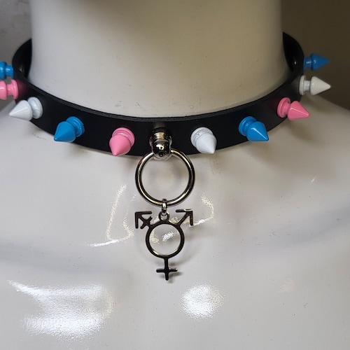 Transgender Gay Lesbain Nonbinary Pride Leather Spiked | Etsy