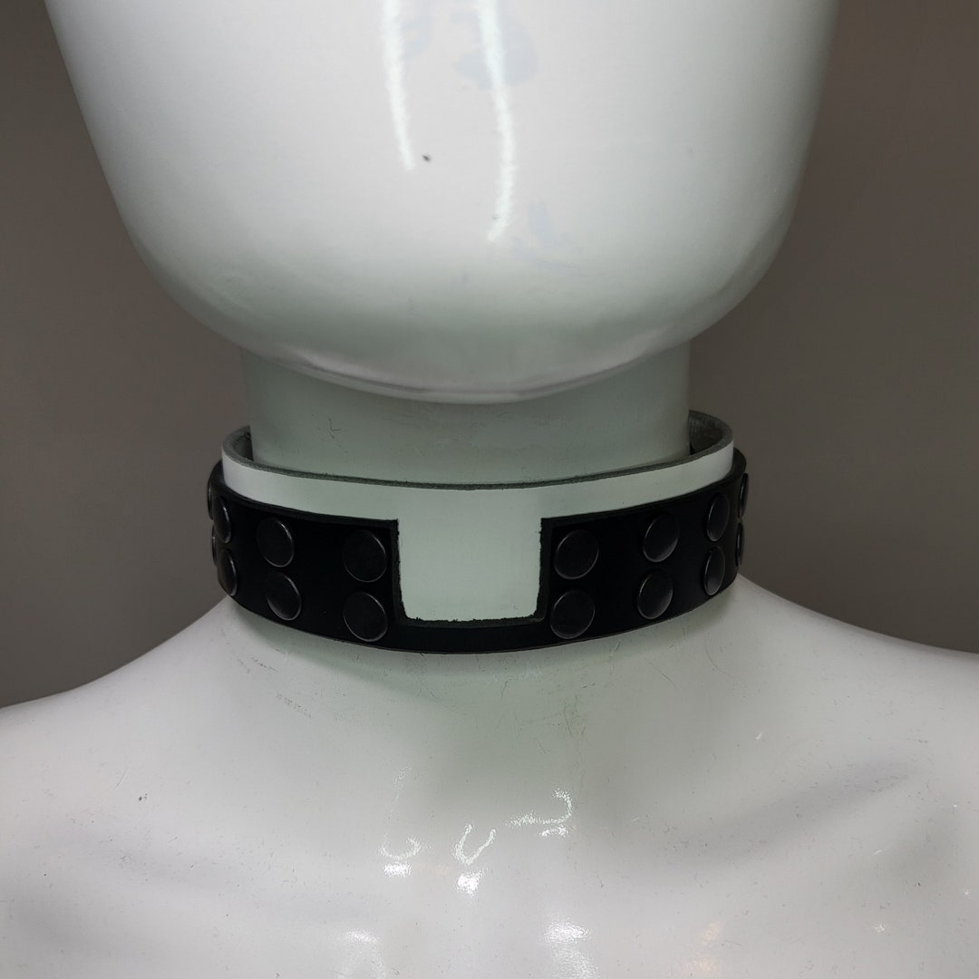 The predator. Leather Priest Collar - Etsy