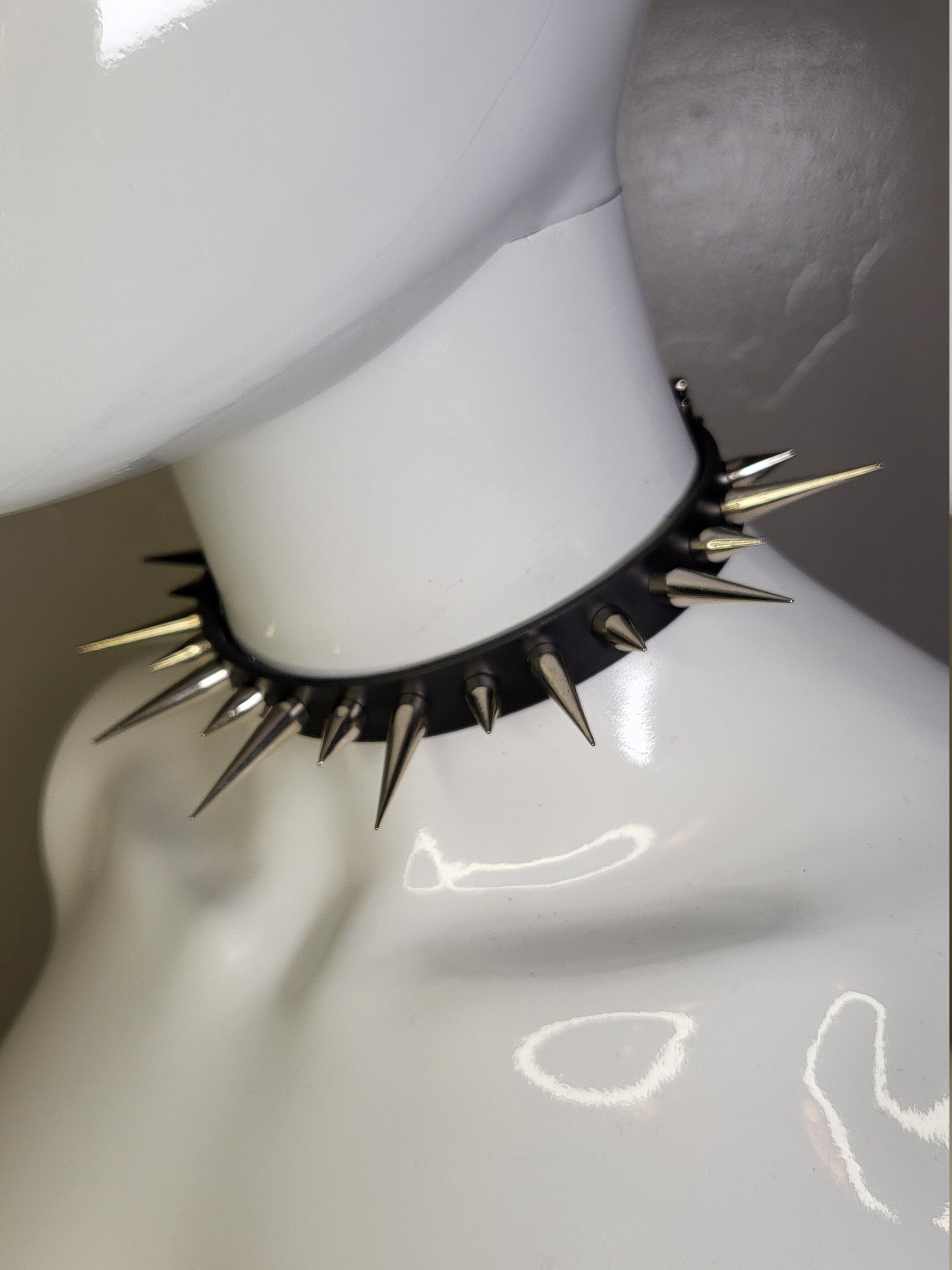 Extra Spikey Slender Punk Collar | Etsy