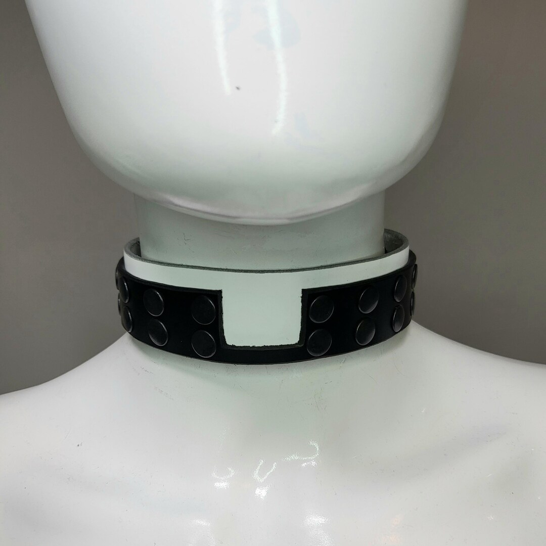 The "predator". Leather Priest Collar - Etsy